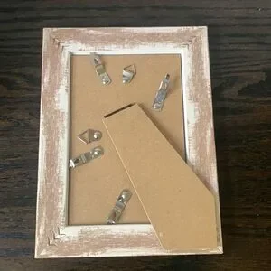 Accents | 4 Pictureframe Set 4x6 Rustic Weathered Whitewash Wood ...